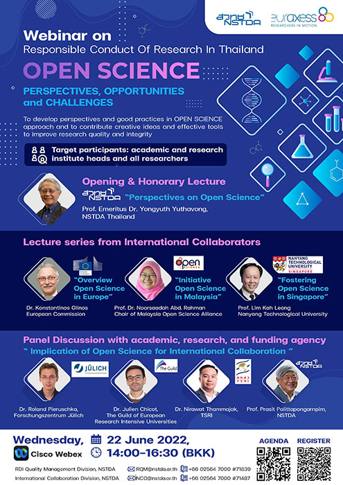 Webinar on Responsible Conduct of Research 2022 OPEN SCIENCE : PERSPECTIVES, OPPORTUNITIES and ...